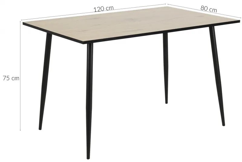 Jídelní stůl Wilma 120 cm dub