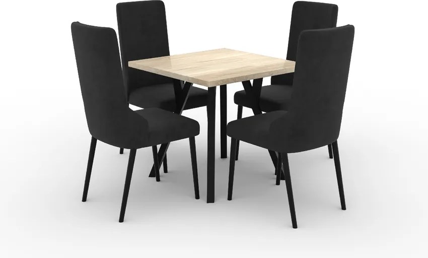 ADRK Furniture Sada stůl s židlemi RODOS 83 SE-ROD-83-S