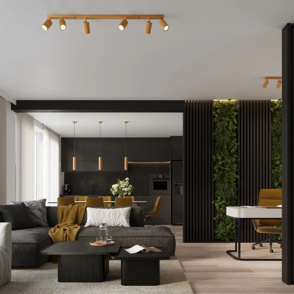Sollux Lighting Stropní svítidlo KARBON 4L zlaté