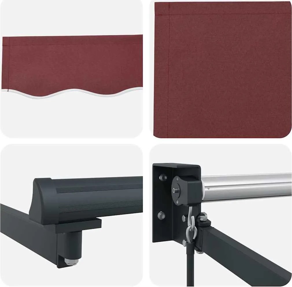 vidaXL Zatahovací markýza antracitová a bílá 4,5 x 3 m textil a hliník [3215701] Barva: anthracite and white (white frame)