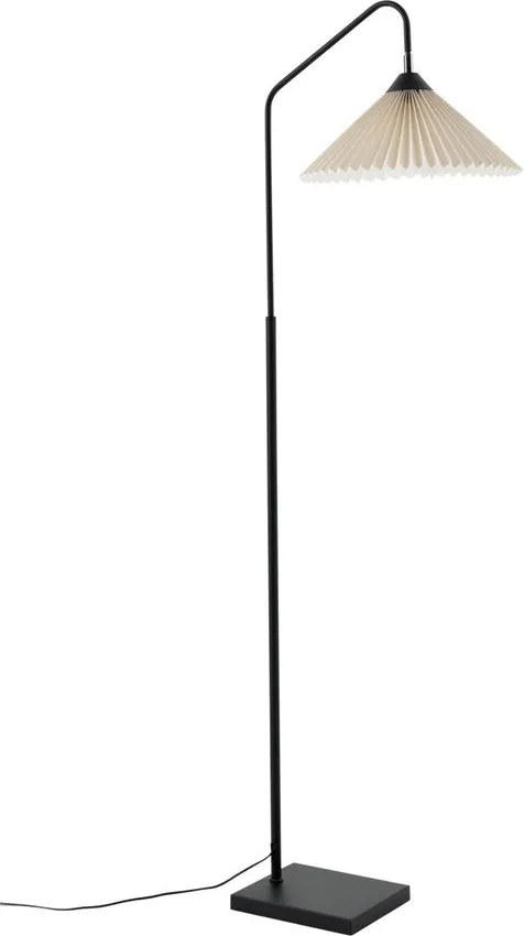 Černá/krémová látková stojací lampa s ohybatelnou konstrukcí (výška 155 cm) Kate – Ellos Home