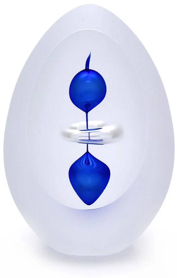 Broušené těžítko - dekor 08, Modrá, 10 cm | České sklo od Artcristal Bohemia