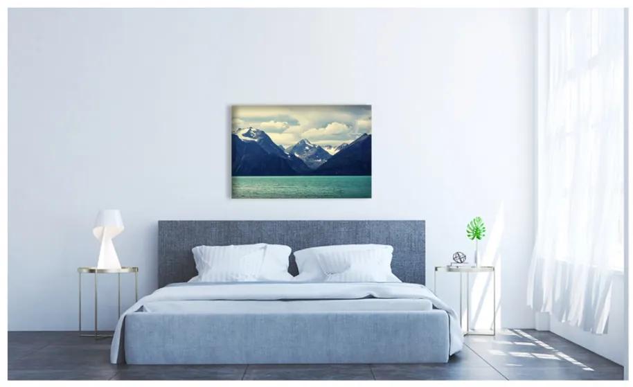 Malvis ® Obraz na stěnu hory a jezero Velikost: 120x80 cm