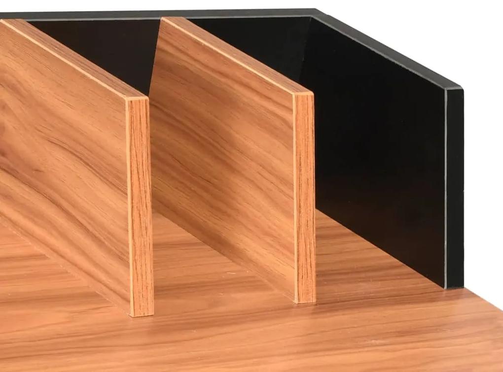 vidaXL Psací stůl černý a hnědý 80 x 50 x 84 cm