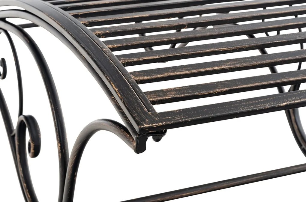 Kovové zahradní lehátko Amiens - Bronzová