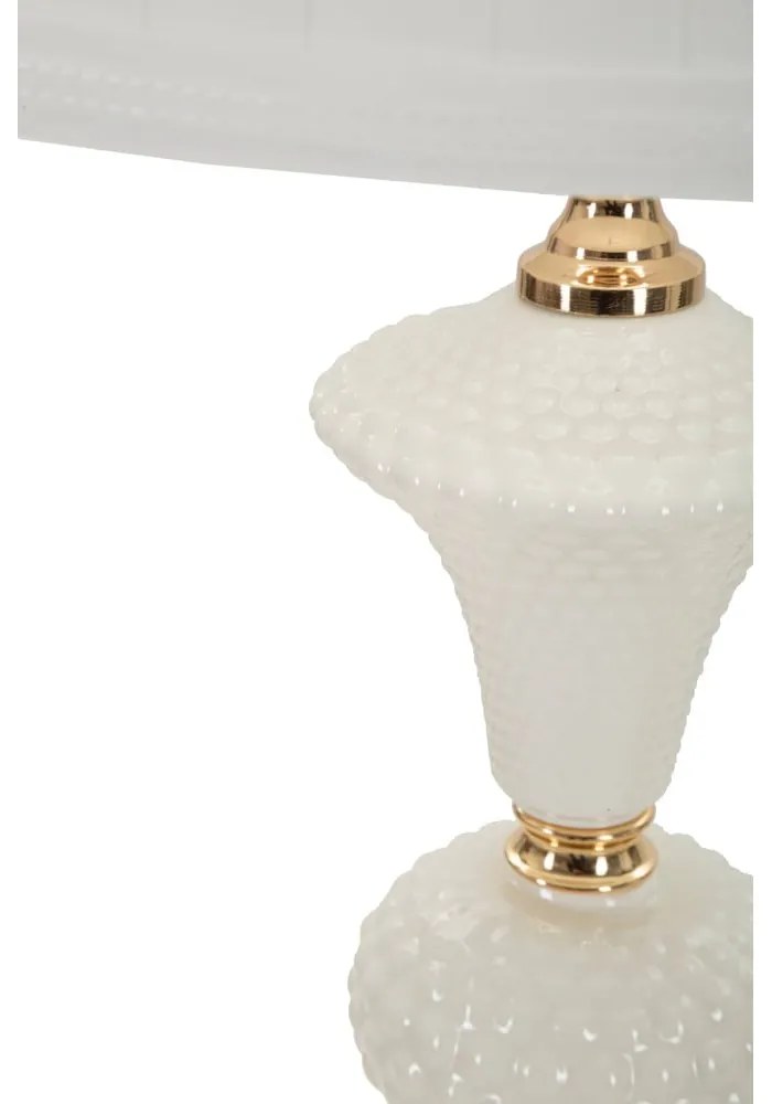 Bílá stolní lampa s textilním stínidlem (výška 57 cm) Caserta – Mauro Ferretti