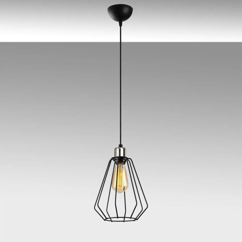 Černé kovové závěsné svítidlo Opviq lights Mando