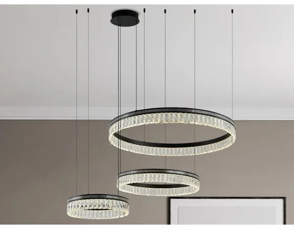 LED Stmívatelný křišťálový lustr na lanku THALIA LED/120W/230V 3000-6000K + DO