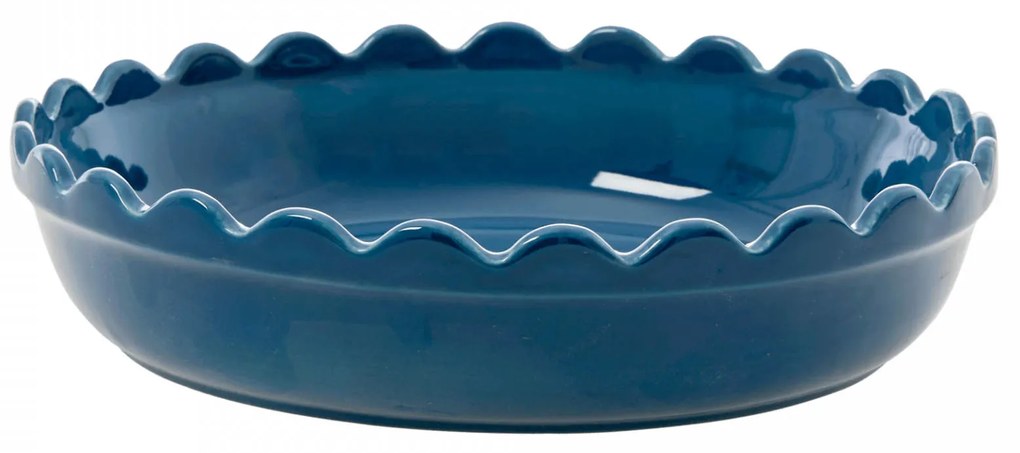 rice Kameninová forma na koláč Dark Blue - small, modrá barva, keramika