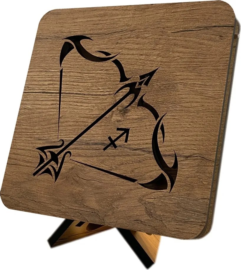 Li-Go Znamení "Střelec" lampa 19x19 cm provedení povrchu: dub světlý