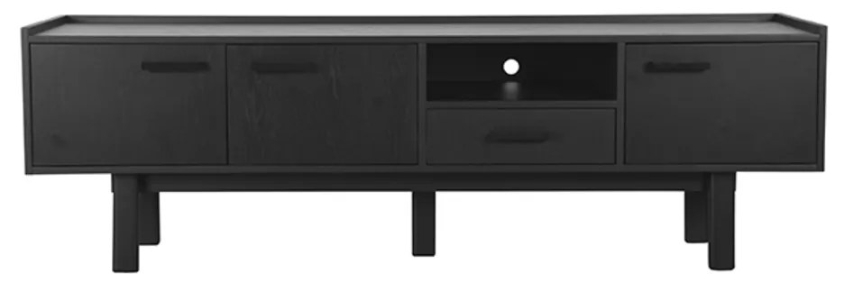 LABEL51 Dřevěný TV stolek CALI černý FU-88.024
