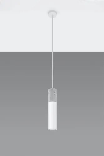 Lustr SOLLUX Borgio 1 GU10 1x40W bez zdroje SL.0647 beton a ocel bílá