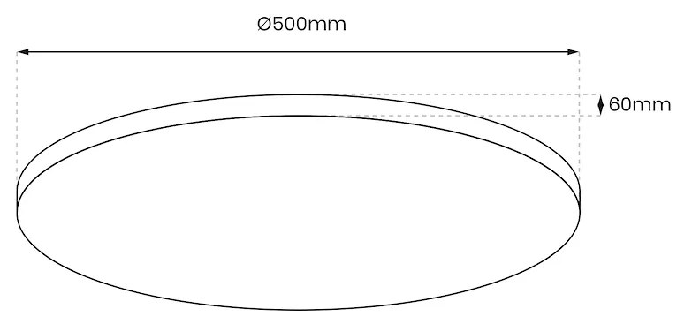 Stropní LED svítidlo Layla, 1x LED 50w, 3000-6000k, w/g, s ovladačem