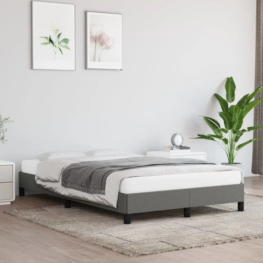 Rám postele bez matrací tmavě šedá 120x190 cm textil 3269606