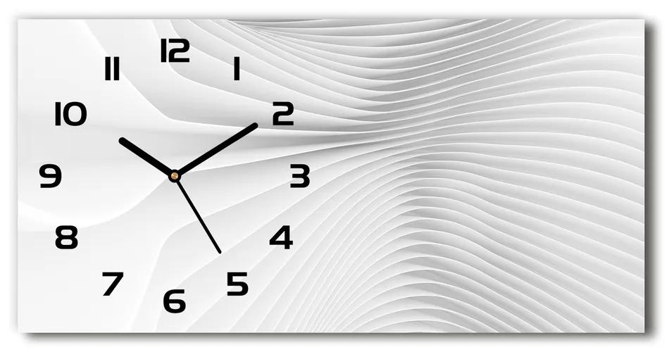 Wallmuralia Skleněné hodiny na stěnu Abstrakce linie 60x30 cm