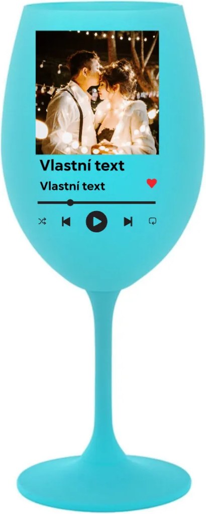 Personalizovaná sklenice s motivem přehrávače