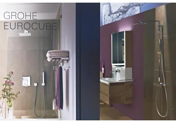 GROHE 19895000 - Umyvadlová dvouotvorová baterie EUROCUBE 171 mm lesklý chrom