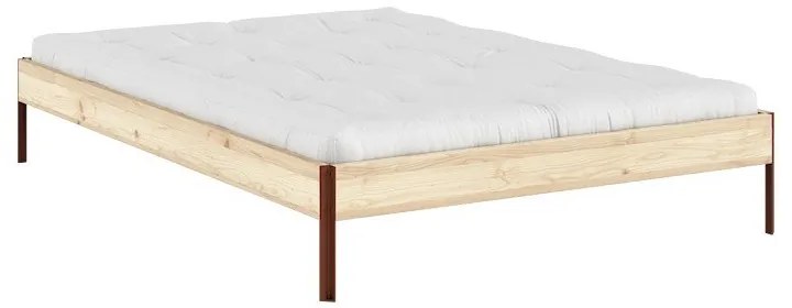 Dvoulůžková postel z borovicového dřeva bez čela s roštem 180x200 cm v přírodní barvě Core – Karup Design