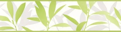 Vliesová bordura Bohlen listí zelené 1316820 5 m x 13,3 cm P+S International