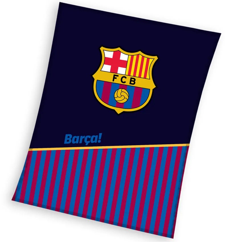 Fotbalová deka FC Barcelona Half of Stripes 150x200 cm