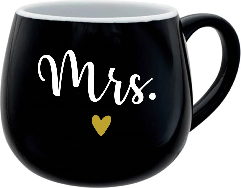 MRS. - černý keramický hrníček 300 ml