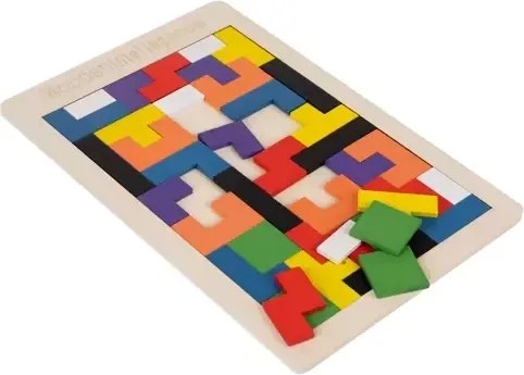 Dřevěné Tetris puzzle