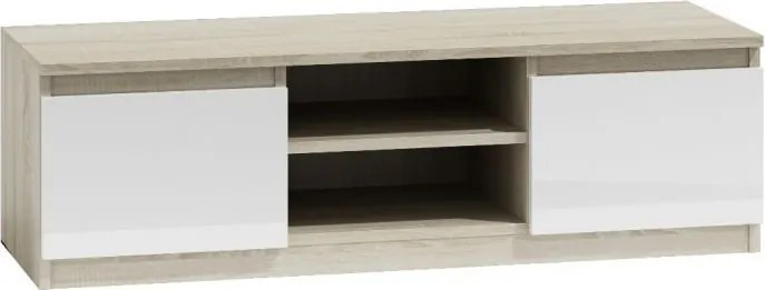 RTV stolek FLOWE 120 dub sonoma/bílá (120 x 36) cm