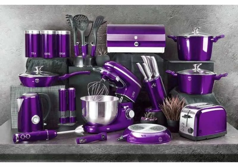 BERLINGERHAUS Sada nožů ve stojanu 6 ks Royal Purple Metallic Line Kikoza Collection BH-2269