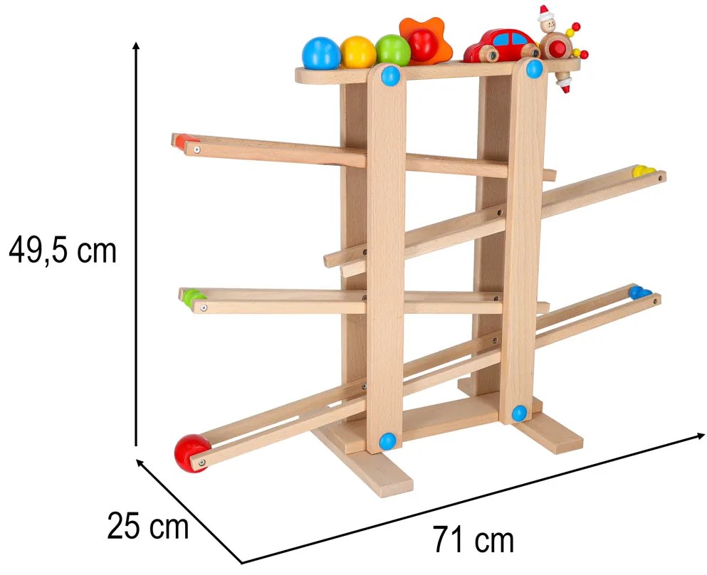 Creative Corner Dřevěná kuličková dráha Montessori XXL
