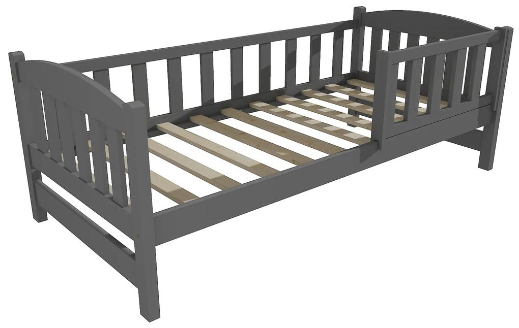 Vomaks Dětská postel DP 002 se zábranou Rozměr: 90 x 180 cm, Barva: bezbarvý lak