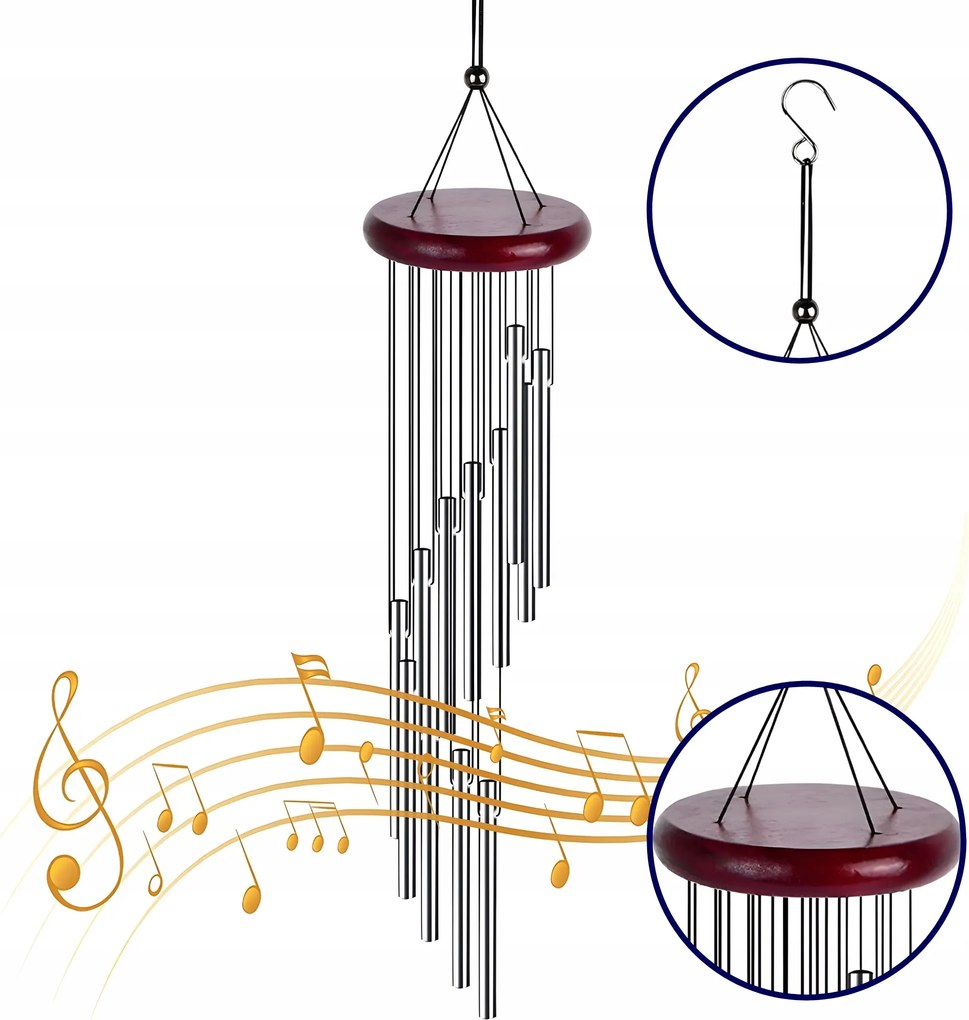 Zahradní Větrné Zvonky S Kovovými Trubkami Větrný Zvonek 58 cm