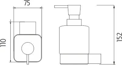 Nimco Kibo - dávkovač na mýdlo, kovová pumpička (Ki 14031K-T-26)