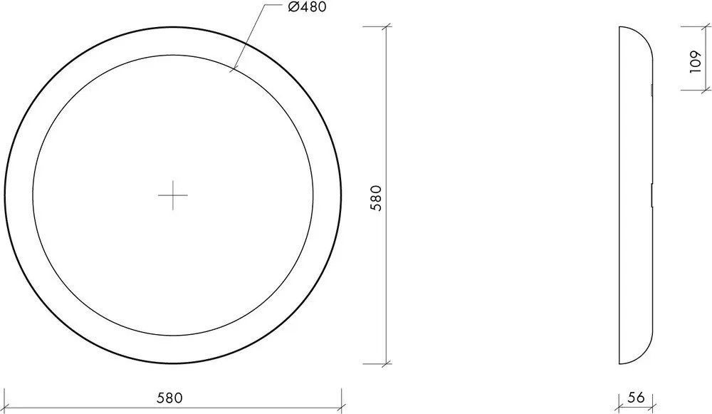 Nástěnné zrcadlo ø 58 cm Allo – noo.ma