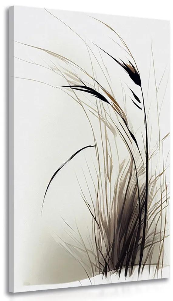 Obraz suchá tráva s nádechem minimalismu Varianta: 50x100