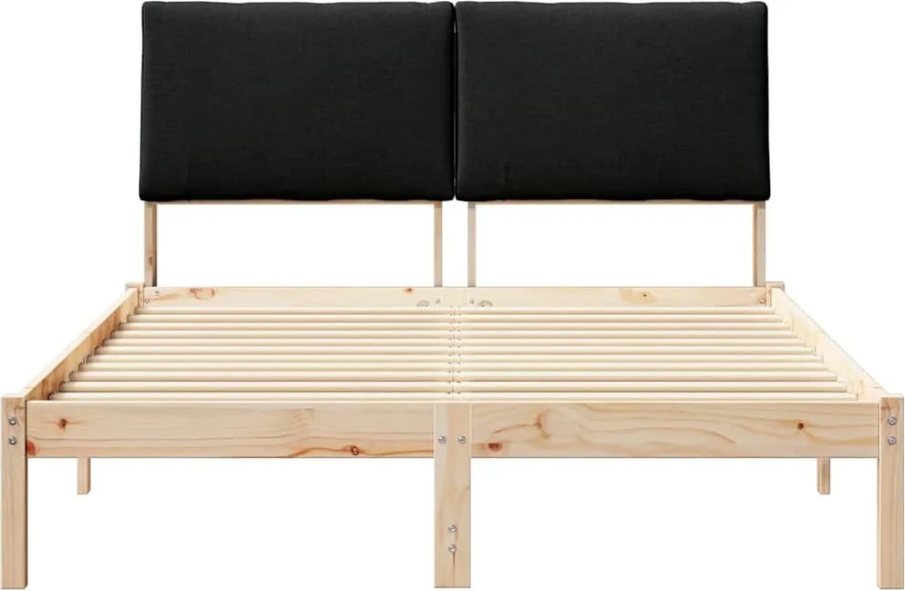 Rám postele Hnědo-černá 150 x 200 cm Masivní borovicové dřevo 3394375