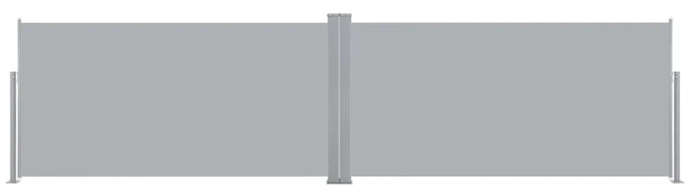 Zatahovací postranní markýza/zástěna 160 x 600 cm šedá - Default Title
