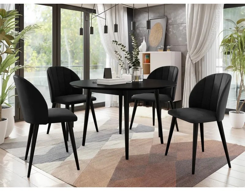 Moderní čalouněná židle ST100, Barva: černá, Potah: Magic Velvet 2258