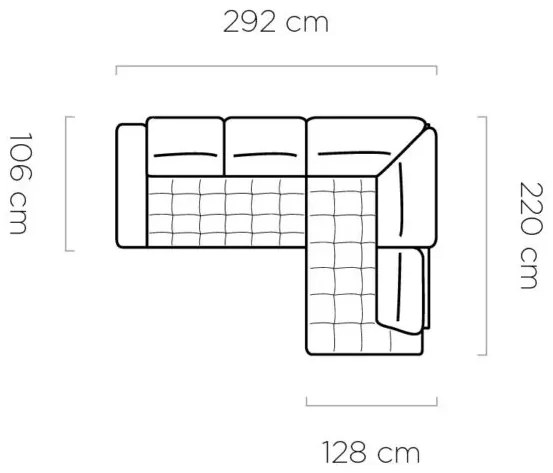 Elegantní rohová sedací souprava MASON L 01 BASIC DENVER