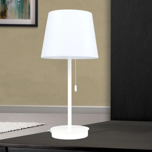 Orion LA 4-1205/1 - Stolní lampa s USB portem LUDWIG 1xE27/40W/230V bílá