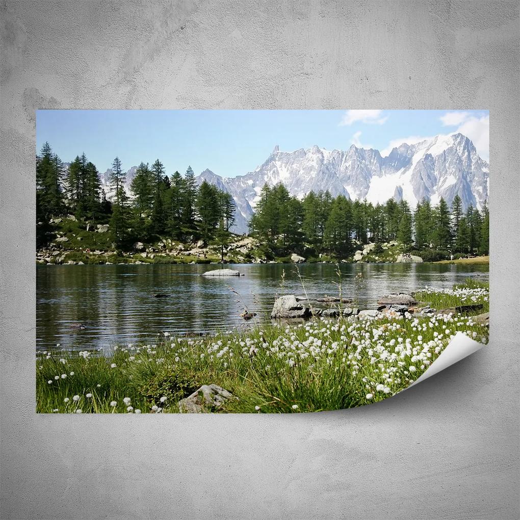 Plakát - Alpská řeka (60x40 cm) - PopyDesign