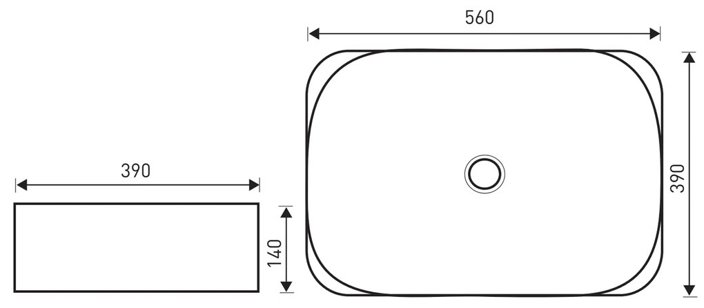 Novoterm Keramické umyvadlo na desku NV-KR-918 bílé