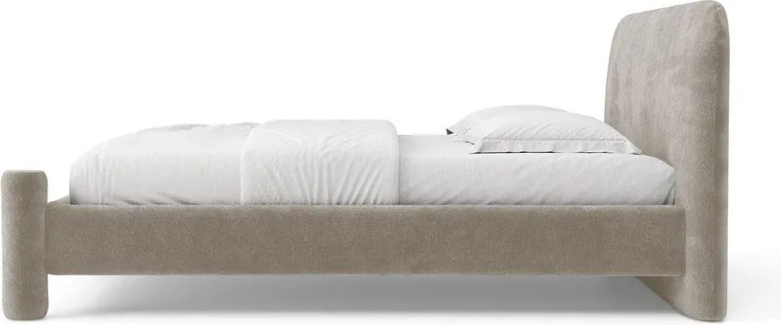 Béžová čalouněná dvoulůžková postel s roštem 180x200 cm Vera – Micadoni