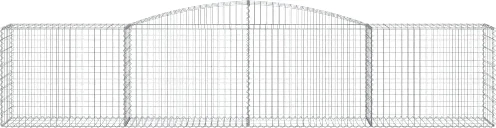 Klenuté gabionové koše 25ks 400x50x80/100 cm pozinkované železo 3146994