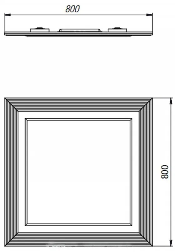 Kingsbath Treviso White 80 koupelnové zrcadlo s LED osvětlením