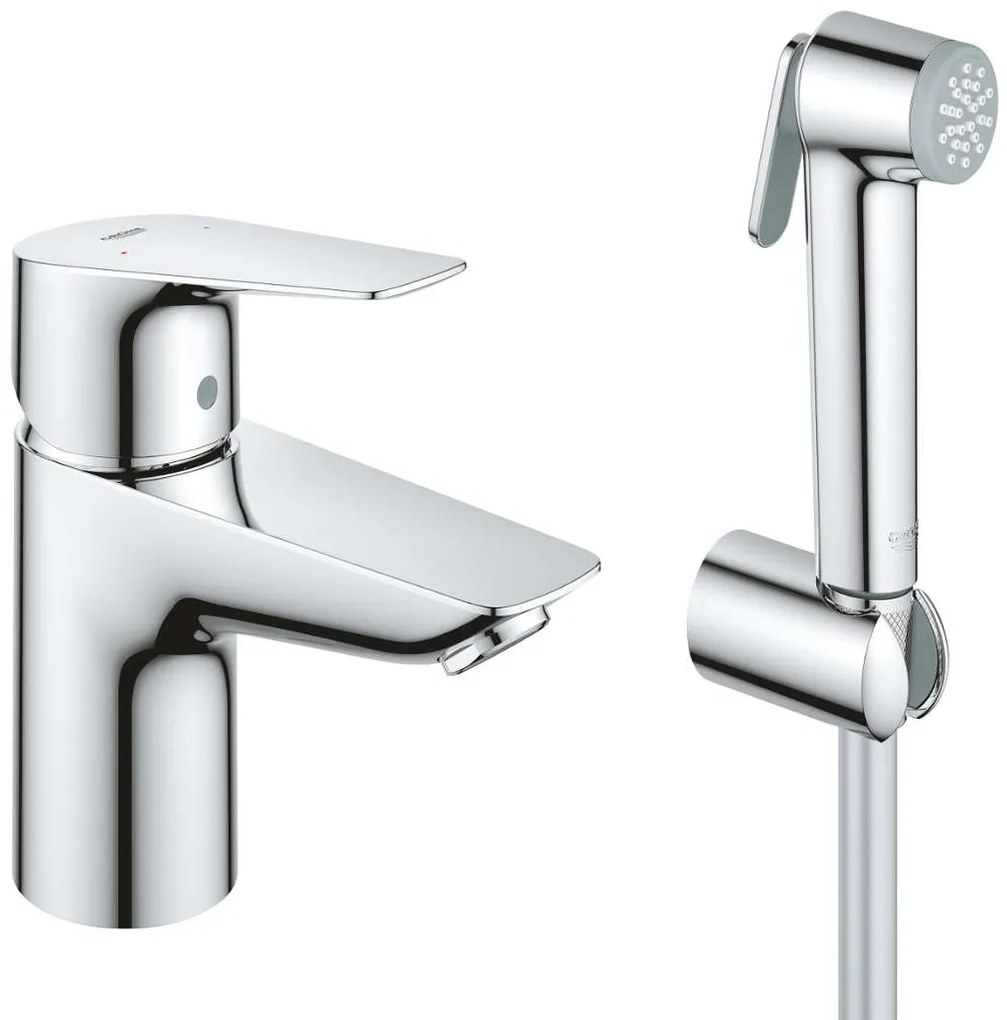 Grohe BauEdge - Umyvadlová baterie s bidetovou sprškou, chrom 23757001
