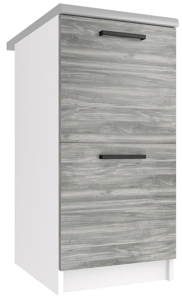 Kuchyňská skříňka Belini spodní 40 cm šedý antracit Glamour Wood s pracovní deskou  TOR SD2-40/0/WT/GW/0/B1