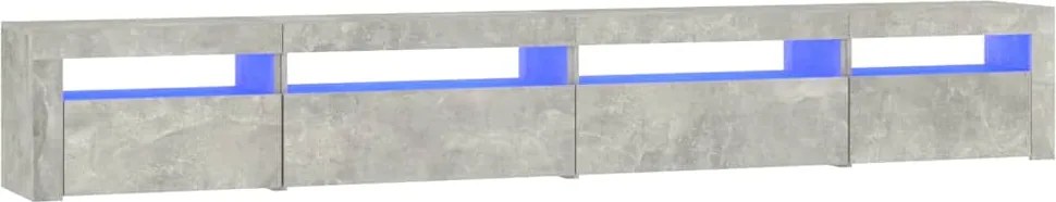 TV skříňka s LED osvětlením betonově šedá 270 x 35 x 40 cm 3152749