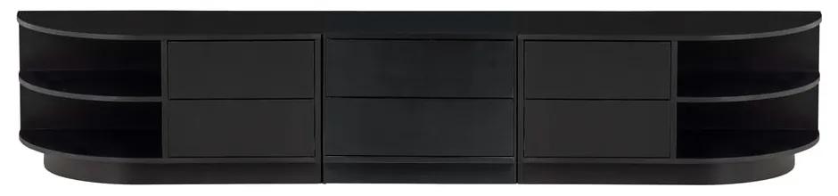 Černá TV sestava z borovicového dřeva 206x40 cm Finca – WOOOD