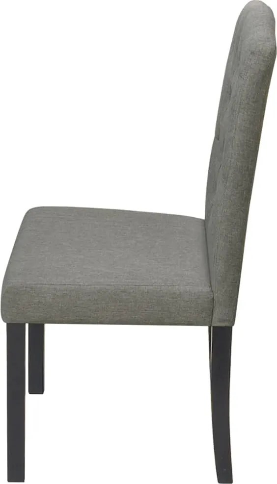 Jídelní židle 6 ks šedé textil 272247