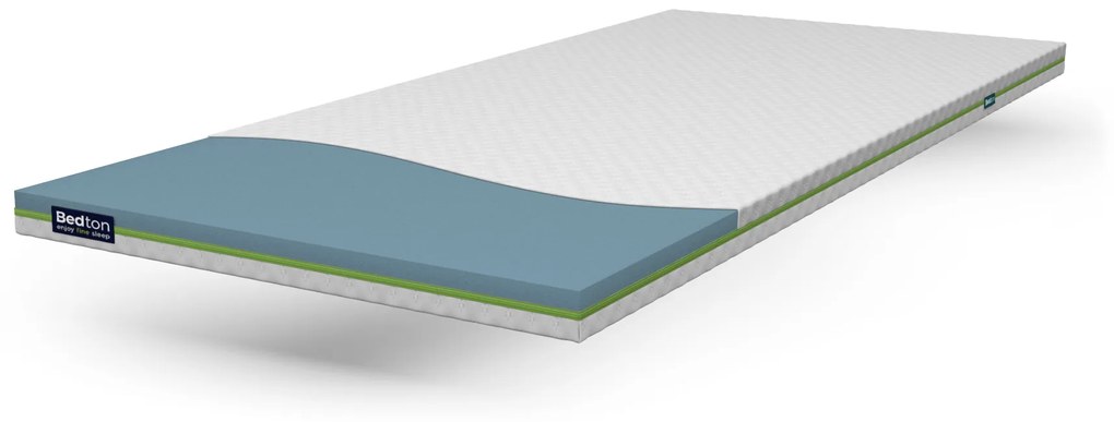 BEDTON TOPPER PUR SOFT  75x195x6 ALOE VERA nepodšitý